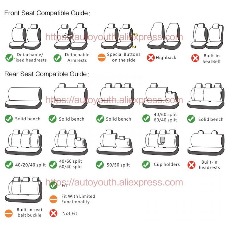 New Car Seat Cover Jacquard Fabric 3 colors Universal Seat Covers Car ...